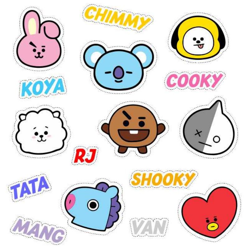 Jual STICKER BT21 WATERPROOF Indonesia|Shopee Indonesia