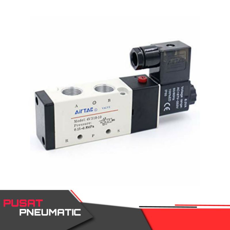 Jual Solenoid Valve 4v310 10 Airtac 220v ac/ 24v dc Indonesia|Shopee Indonesia