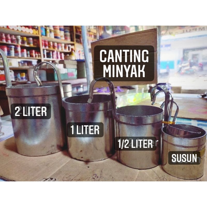 Jual literan minyak oli / canting minyak susun dan 1/2 liter Indonesia ...