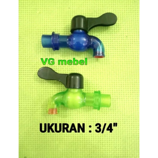 Jual Kran Air Plastik Transparan 3/4" - Keran Tembok Engkel LOTUS ...