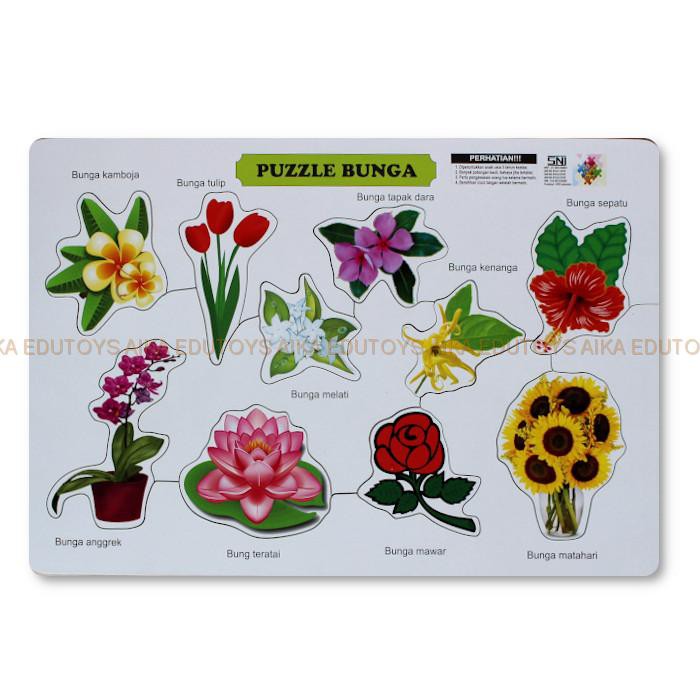 Jual Mainan Edukasi Anak Puzzle Bunga Bukan Huruf Angka Hijaiyah Buah ...