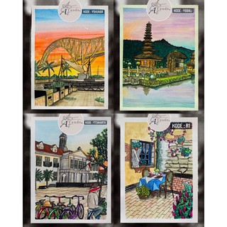 Jual Sketsa Paper || 5 lembar kertas sketsa + example card Indonesia ...