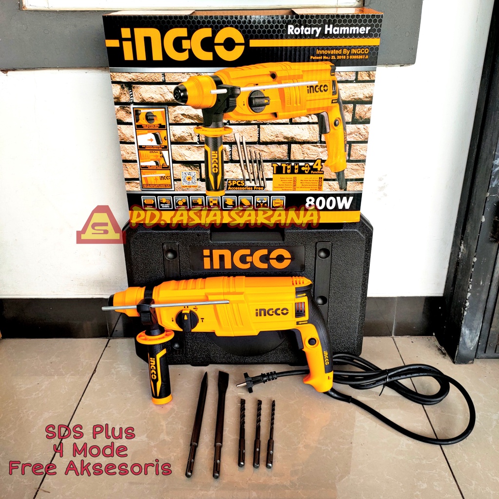 Jual Rotary Hammer Drill INGCO RGH9028 Mesin Bor Bobok Tembok Beton ...