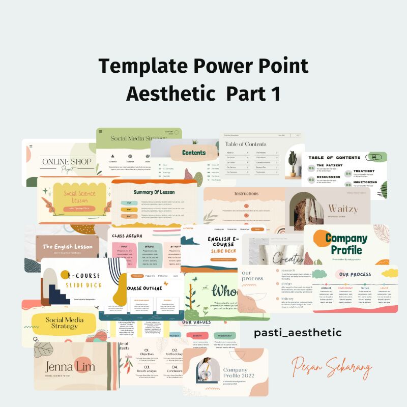 Jual Template PPT Power Point (Powerpoint) Aesthetic Premium Terbaru ...