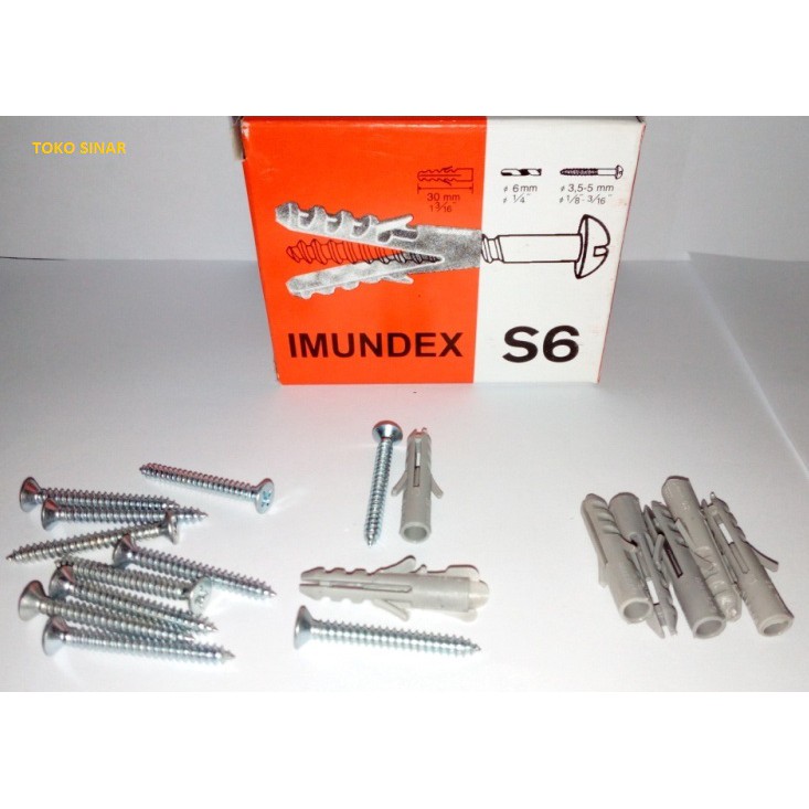 Jual FISCHER S6 IMUNDEX + TAPING SKRUP 6 X 1 1/4" Indonesia|Shopee Indonesia