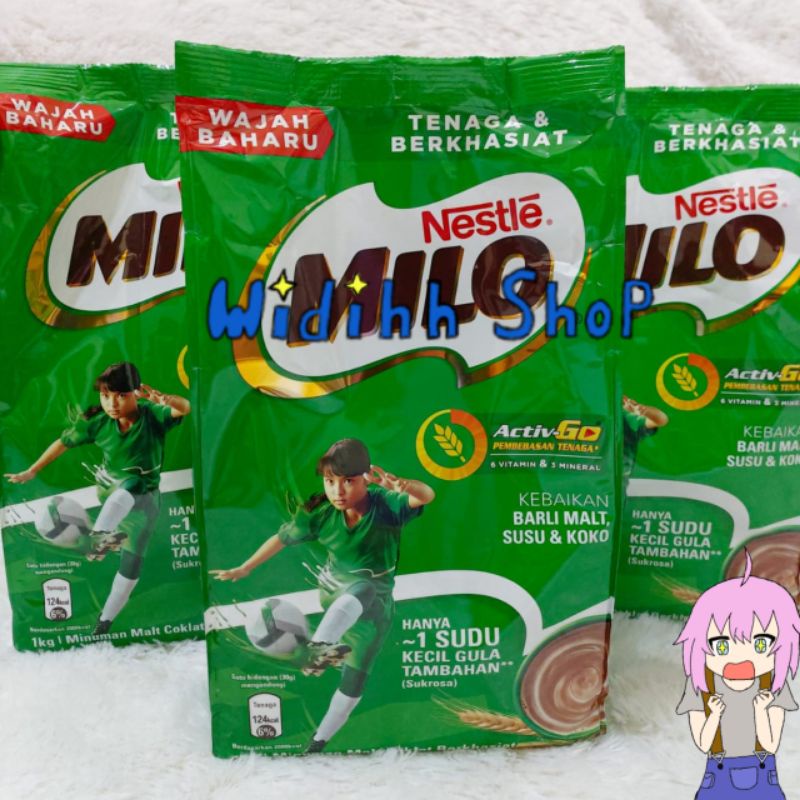 Jual Milo Activ Go Bubuk 1kg Malaysia / Milo 1kg Malaysia / Milo Nestle ...