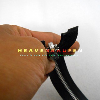 Jual Resleting YKK besi 22" inchi 55 cm hitam silver bolak balik Gigi ...