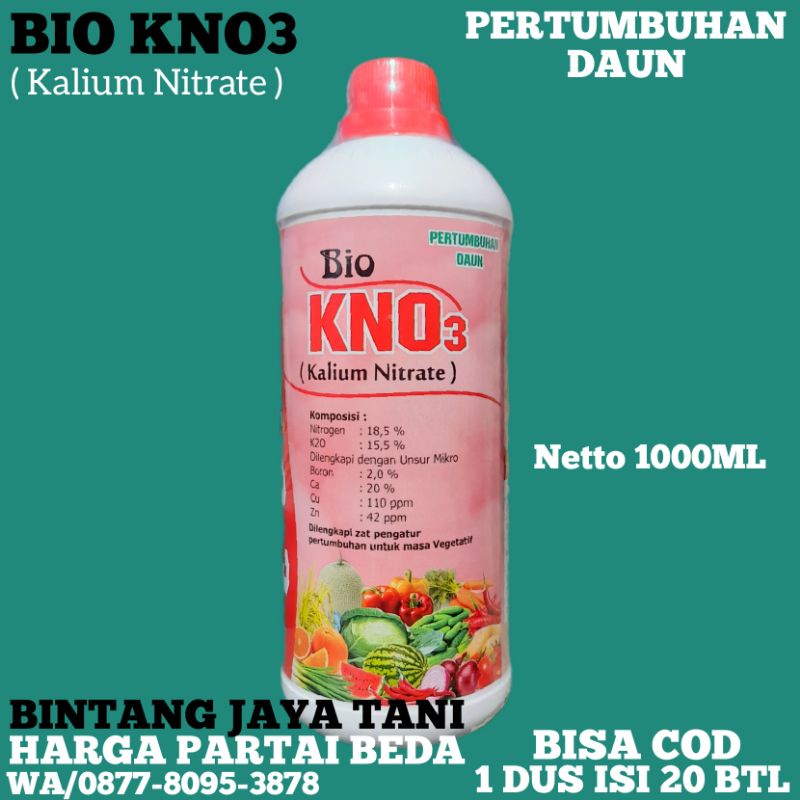 Jual BIO KNO3 kalium Nitrate / PERTUMBUHAN DAUN 1 LITER / DILENGKAPI ...