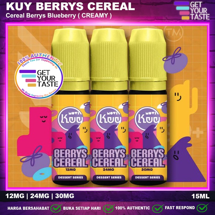 Jual Liquid Kuy Berrys Cereal Blueberry Salt Nic 15ML Saltnic by MOVI ...