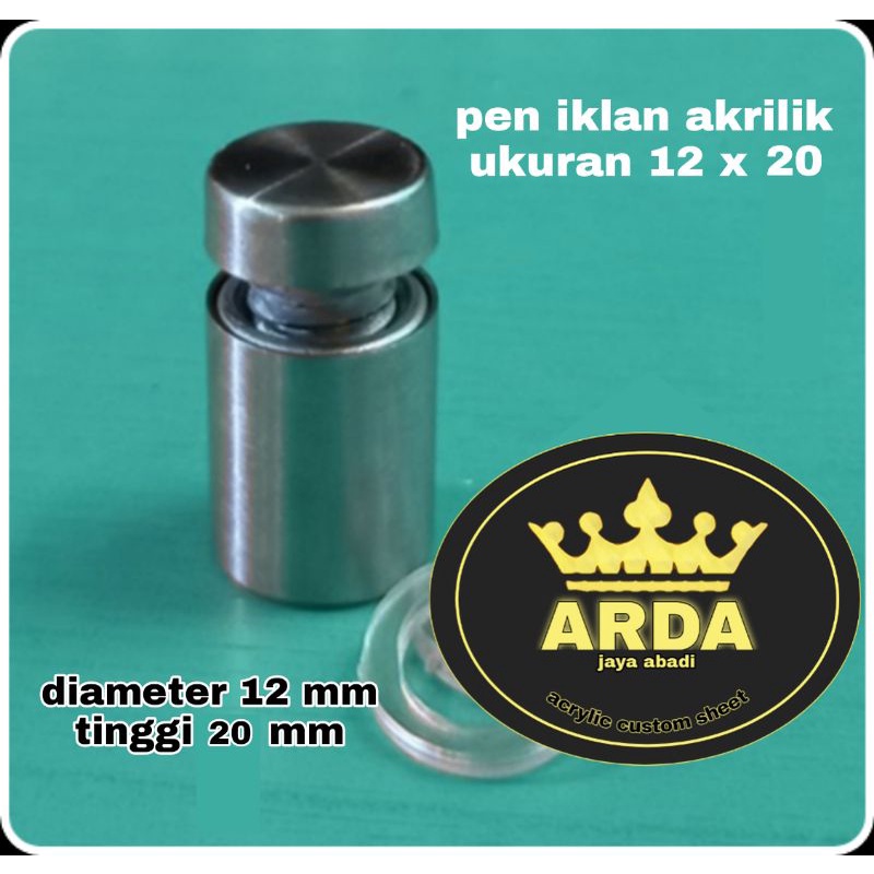 Jual pen akrilik 12-20/pen iklan /baut iklan akrilik | Shopee Indonesia