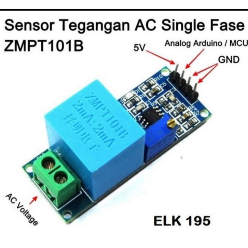 Jual ZMPT101B sensor tegangan AC listrik PLN 220v 250v sensor voltage ...