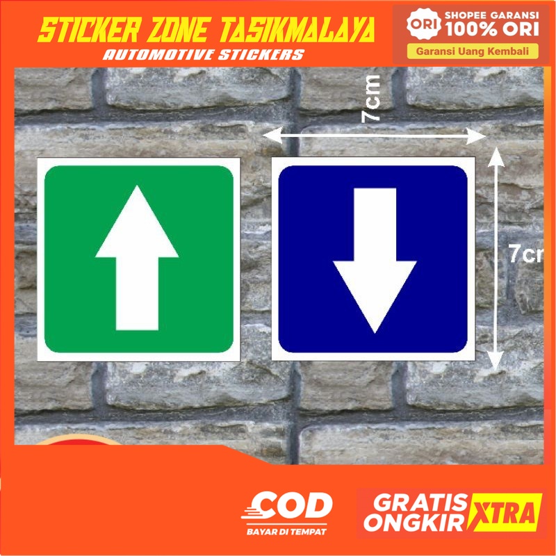 Jual NEW SIGN STIKER STICKER ARAH PANAH TANGGA NAIK TURUN | Shopee ...