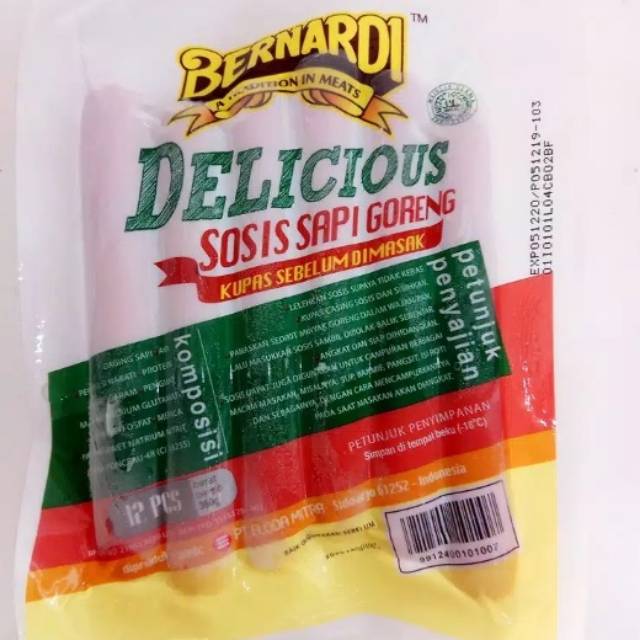 Jual Bernadi Delicious Sosis Sapi 360gr Termurah Harga Harga Reseller ...