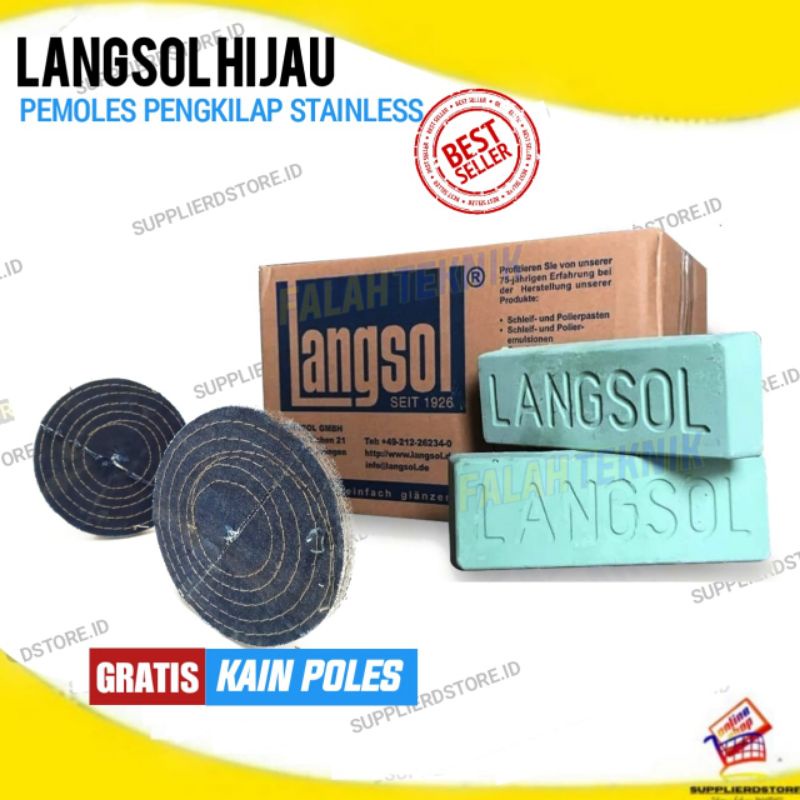 Jual Paket Batu Ijo Langsol + Kain Poles Pengkilap Stainless Logam ...