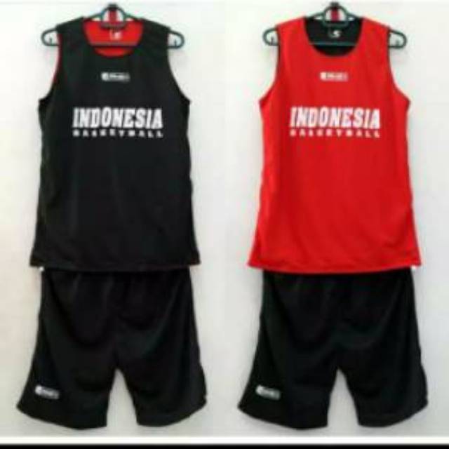Baju Basket / Training Jersey bolak balik Indonesia Basketball | Shopee ...