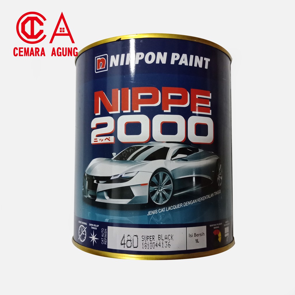 Jual Cat Duco Nippe 2000 / Nippon - Super Black 480 1 Liter | Shopee Indonesia