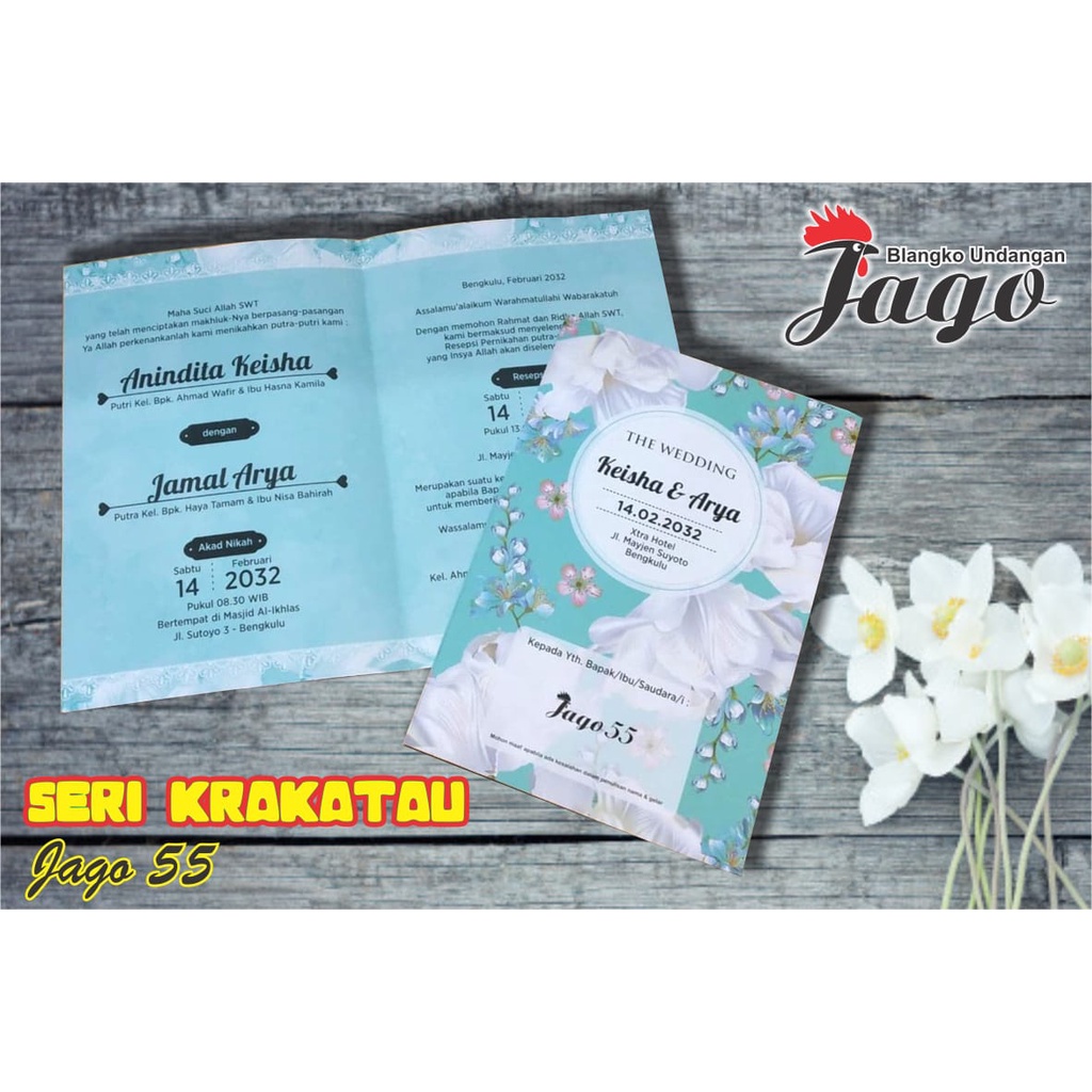 Jual Blangko Undangan Jago 55 (Free File Setting Corel) | Shopee Indonesia