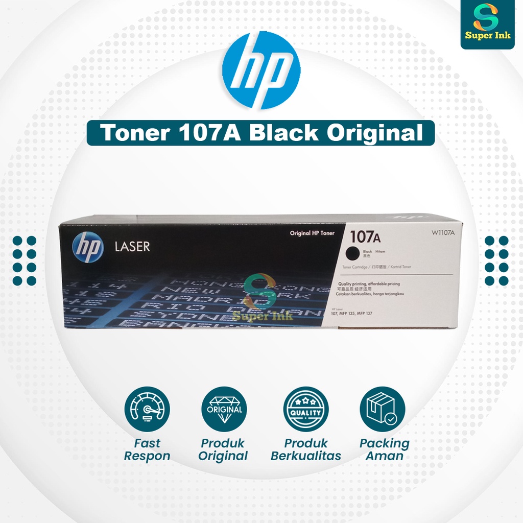 Jual Toner Printer HP Laserjet 107A Black Original (W1107A) | Shopee ...