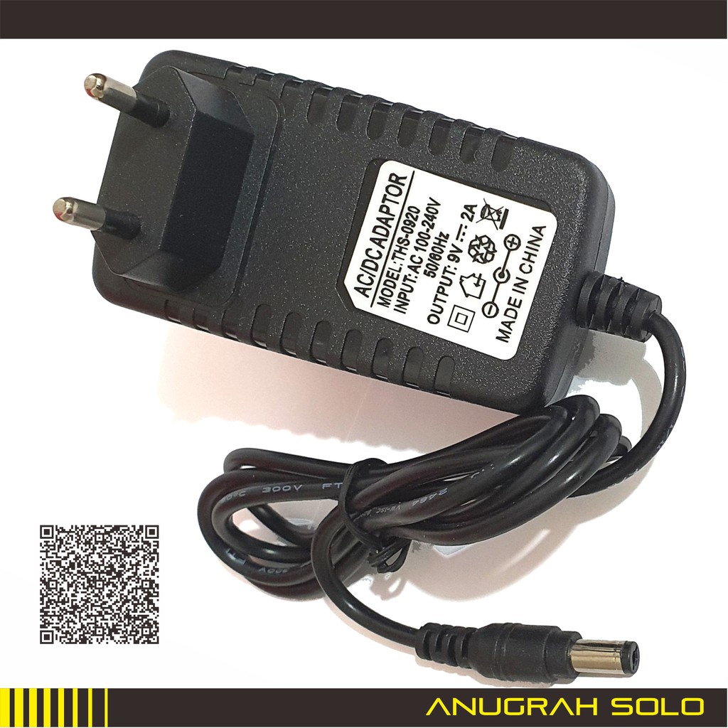 Jual AC DC Adapter Adaptor 220VAC 9V DC 2A Power Supply 9VDC | Shopee ...