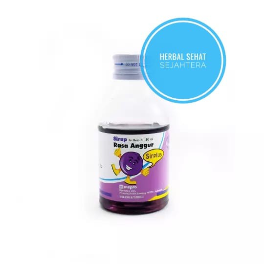 Jual SIRPLUS SIRUP RASA ANGGUR 100 ML sirplus sirup rasa anggur - bahan ...
