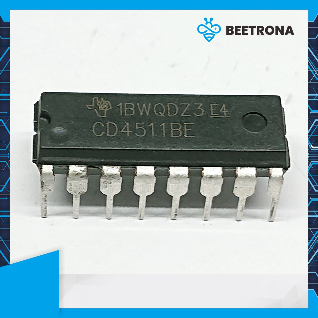 Jual IC CD4511BE CD4511 BCD to 7 Segment Decoder Driver Latch DIP-16 ...