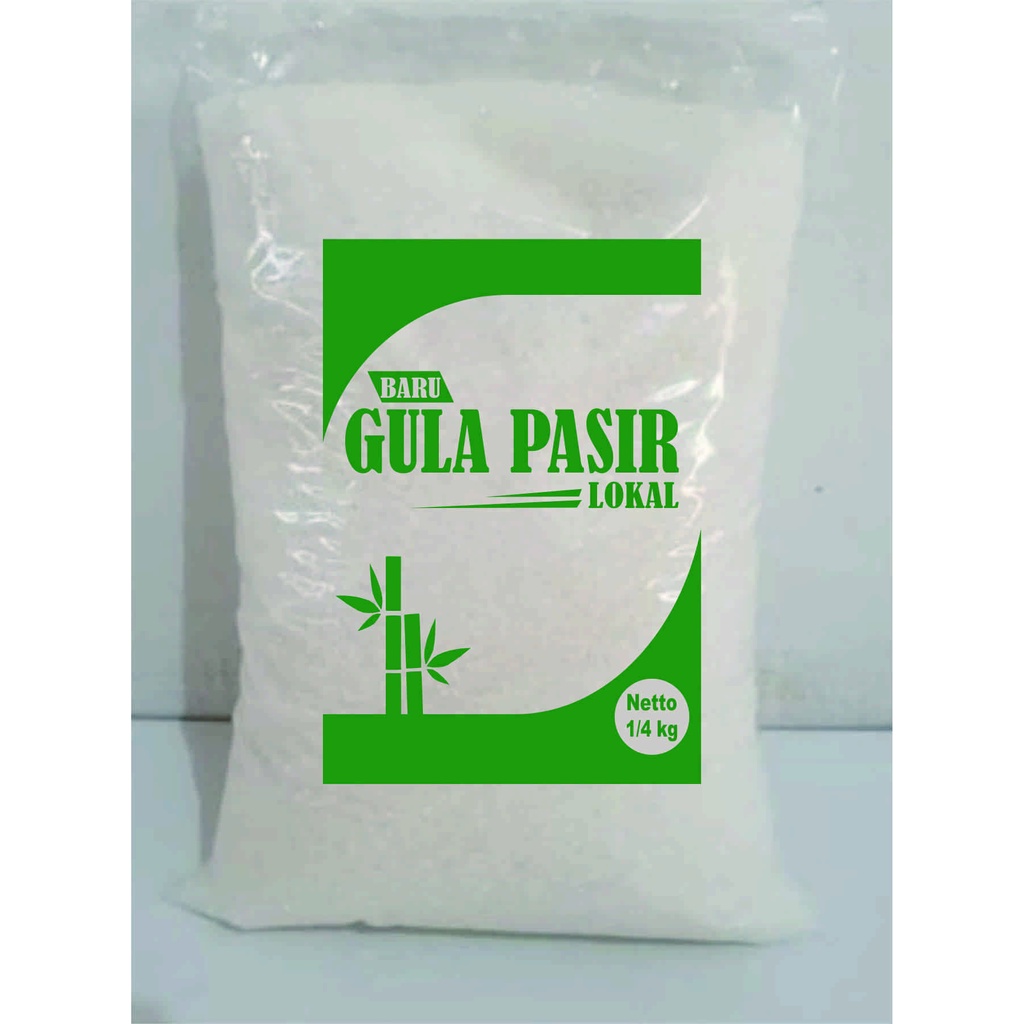 Jual PLASTIK KEMASAN GULA PASIR UKURAN 250GRAM SABLON SATU WARNA ...