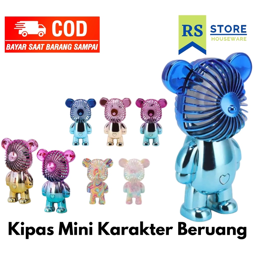 Jual Kipas Angin Viral Gradasi BEAR Viral Mini Portable USB Charge ...