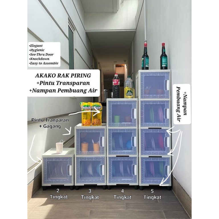 Jual RAK PIRING PLASTIK AKAKO PINTU AKAKO SWING BENING Indonesia|Shopee ...