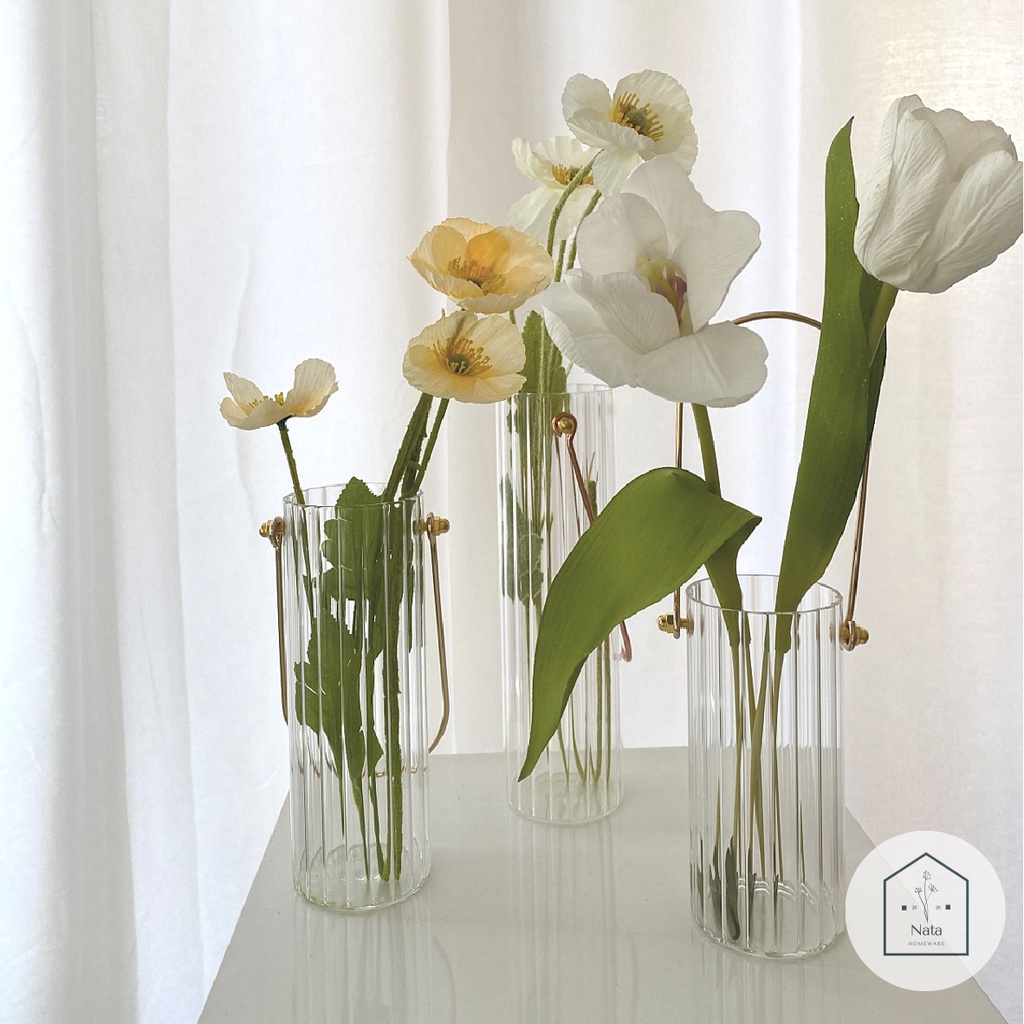 Jual [LUNA] VASE VAS BUNGA KACA BENING / VAS KACA KOREA / AESTHETIC ...