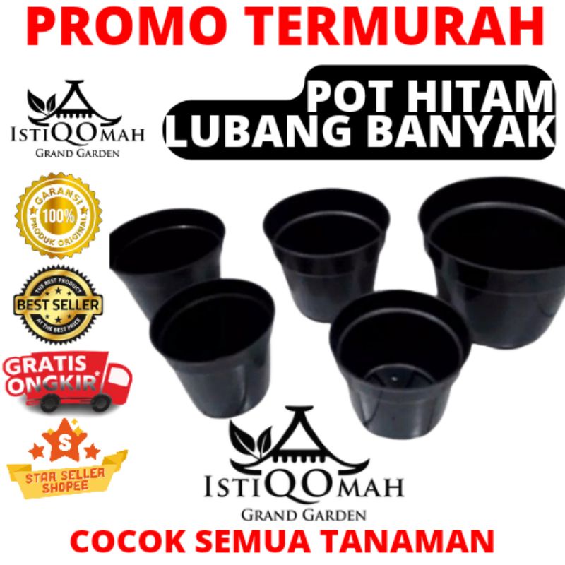 Jual Pot Plastik Hitam Lubang banyak, Cocok Semua Tanaman | Shopee ...