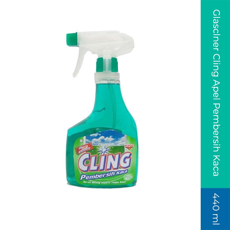 Jual Glasclner Cling Apel Pembersih Kaca Botol 440ml | Shopee Indonesia