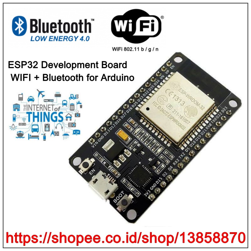Jual ESP32 ESP-32 Dev-kit Development Board Dual-Core Wifi Bluetooth IOT Arduino | Shopee Indonesia