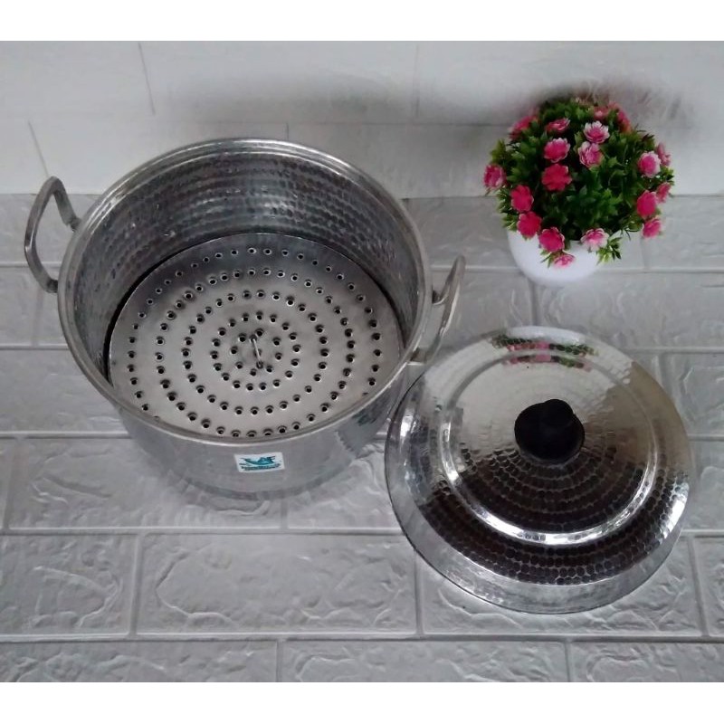 Jual Panci kukus muat 3kg / aluminium tebal / panci kukus mini ...