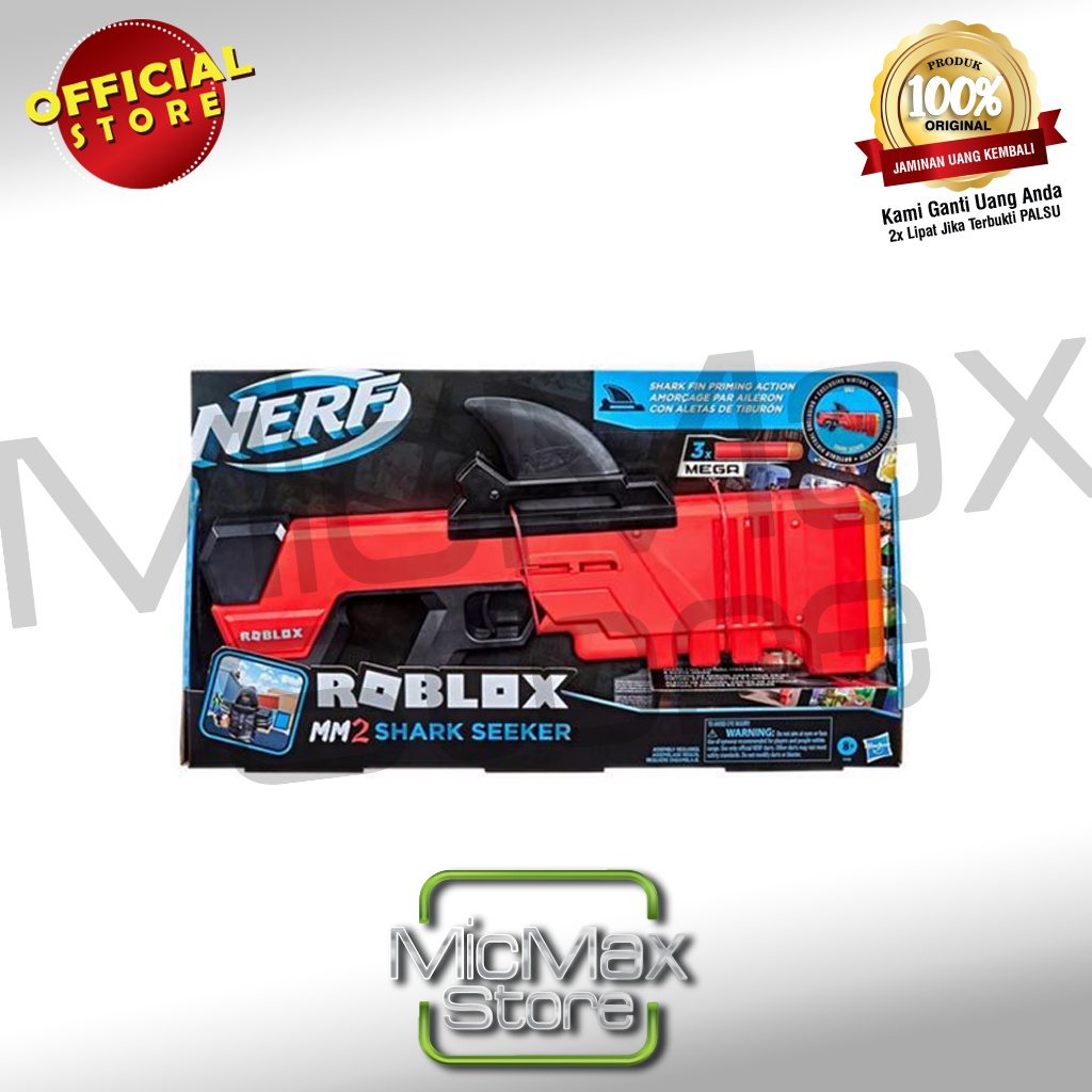 Jual Nerf Roblox MM2 Shark Seeker Blaster NRRF2489 Original | Shopee ...
