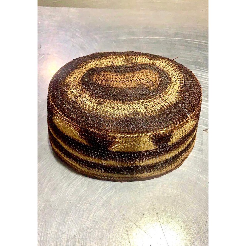 Jual Kopiah Resam Khas Bangka Warna Coklat Putih | Shopee Indonesia