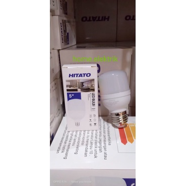 Jual bohlam LED 5w/lampu ruangan cahaya putih 5w hitato | Shopee Indonesia