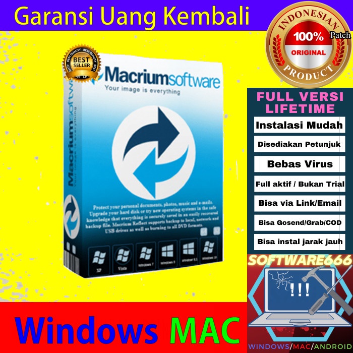 Jual Software Klone SSD / HDD: Macrium Reflect 7 [WIN] | Shopee Indonesia