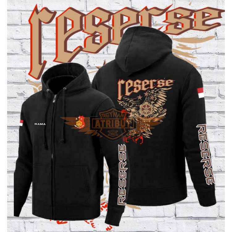 Jual sweater hoodie zipper reserse polisi/sweater hoodie zipper polisi ...
