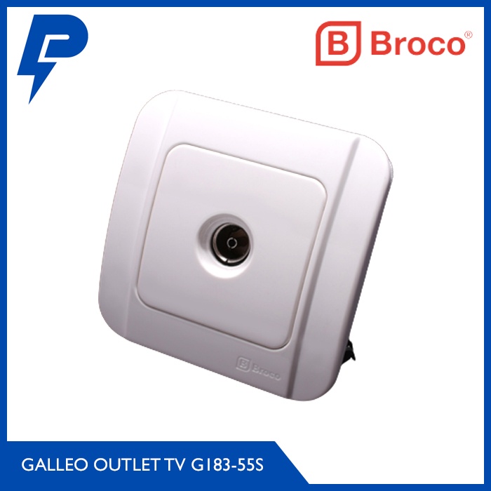 Jual BROCO Outlet Socket TV Galleo G183 Putih | Shopee Indonesia
