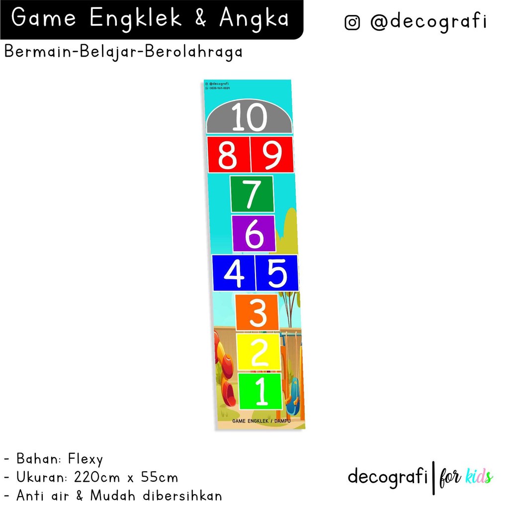 Jual Game Engklek dan Angka Gross Motor Skill Indonesia|Shopee Indonesia