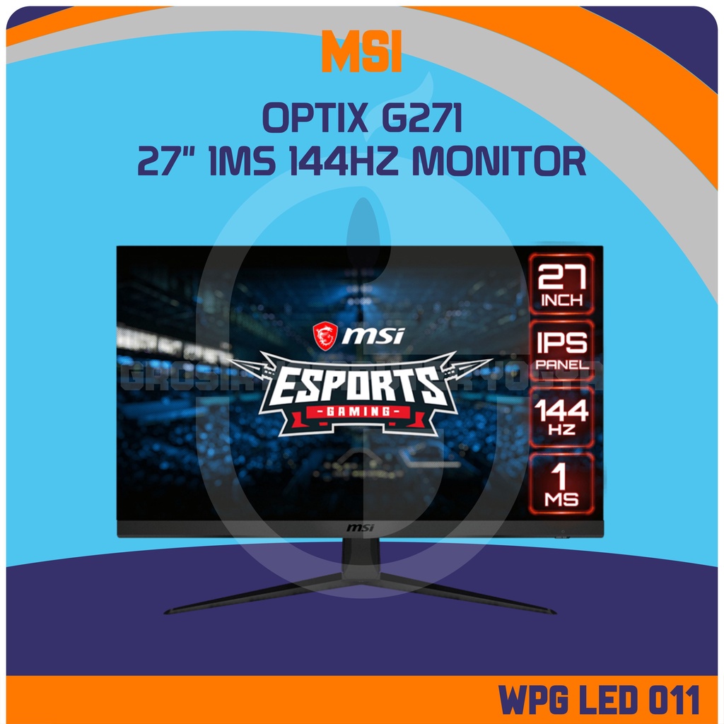 Jual MSI Optix G271 27" 1ms 144Hz IPS Panel Frameless Design Gaming ...