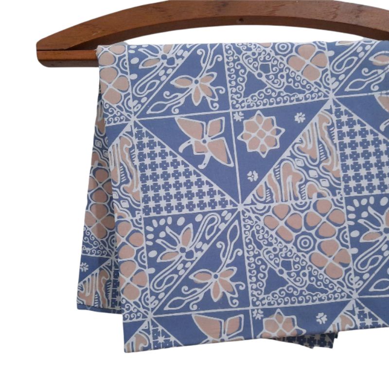Jual Kain batik cap katun 2warna pastel coksu mix grey motif tambal ...