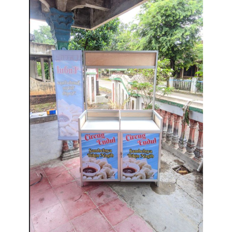 Jual booth gerobak poertable cireng 1 m | Shopee Indonesia