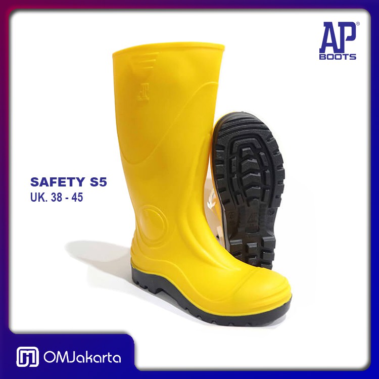 Jual Sepatu Boot AP Safety S5 Kuning | Shopee Indonesia