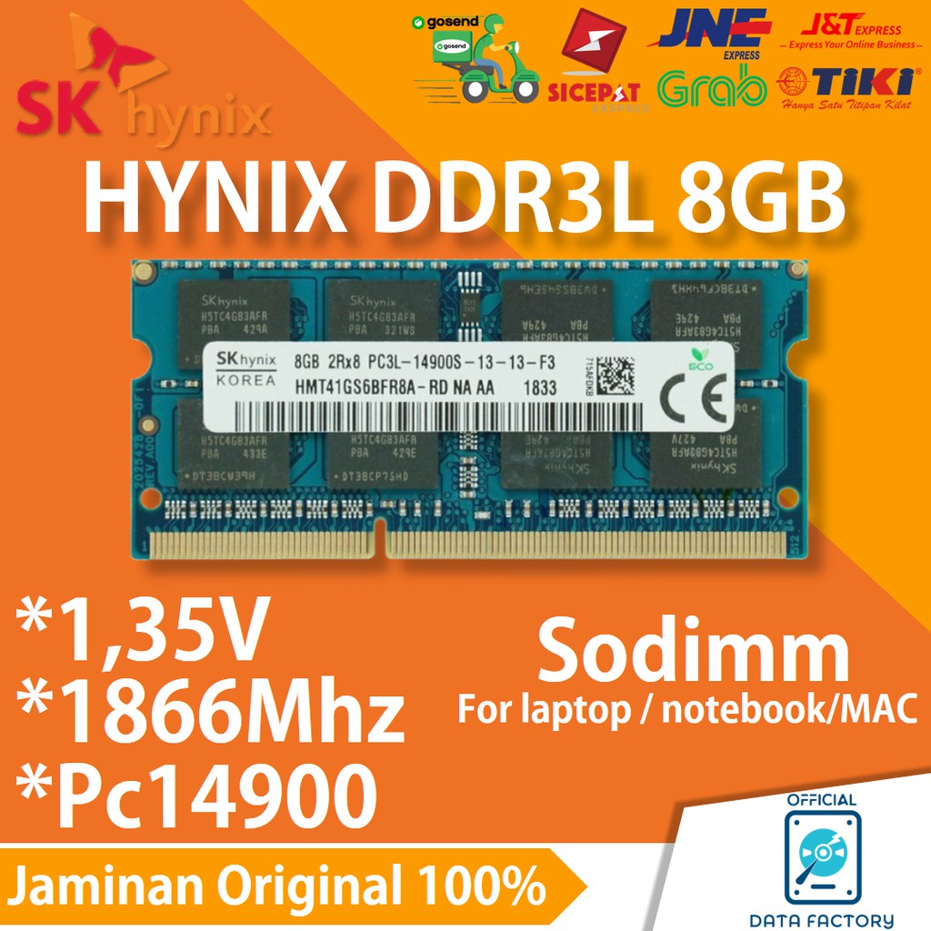 Jual RAM LAPTOP HYNIX DDR3L 8GB 1866Mhz PC14900 DDR3 SODIMM NOTEBOOK MEMORY | Shopee Indonesia