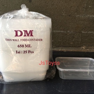 Jual Thinwall kotak panjang 650ML isi 25pcs Thinwall food container box ...