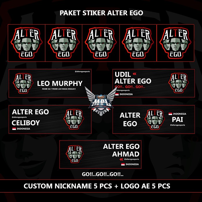 Jual Paket Stiker Alter Ego dan Custom Nickname - BISA PAKAI LOGO TEAM ...