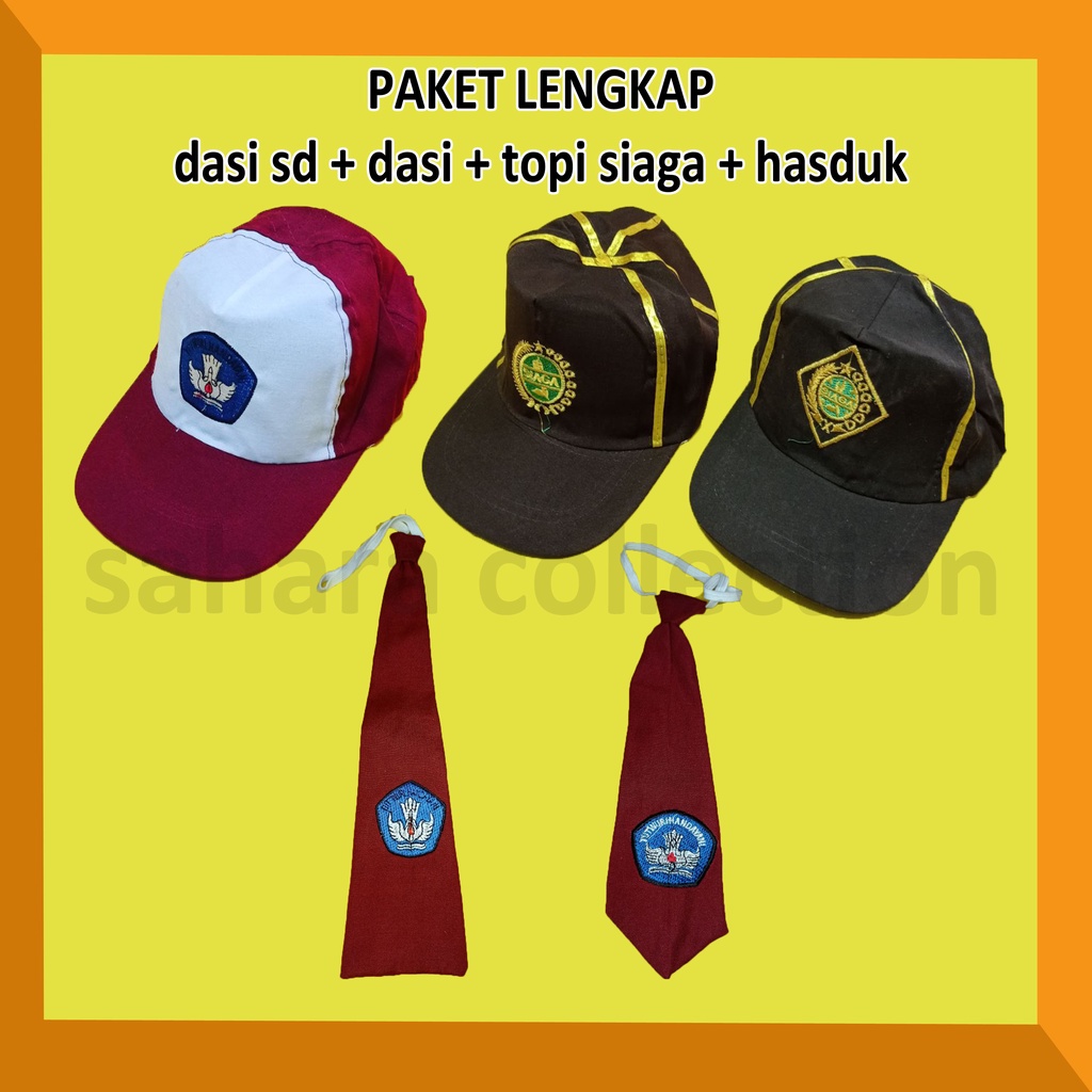 Jual PAKET LENGKAP TOPI SD TOPI PRAMUKA DASI HASDUK PRAMUKA | Shopee ...