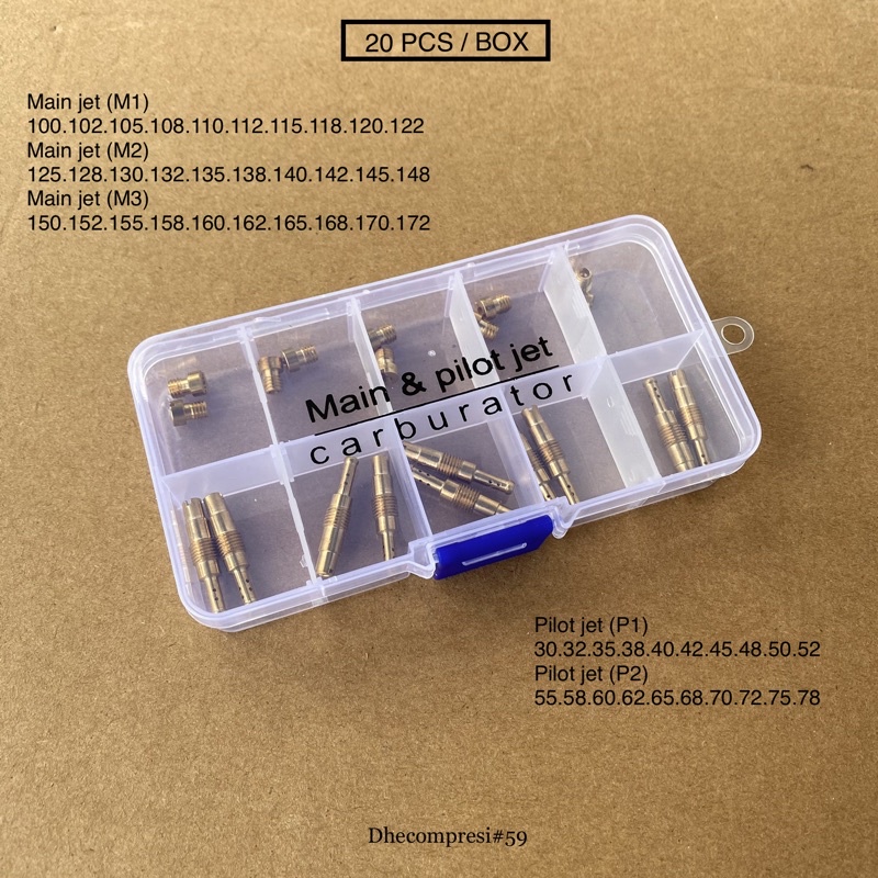 Jual Paket main jet dan pilot jet pj mj karbu pe pwl mp tiger ninja isi 20pcs | Shopee Indonesia