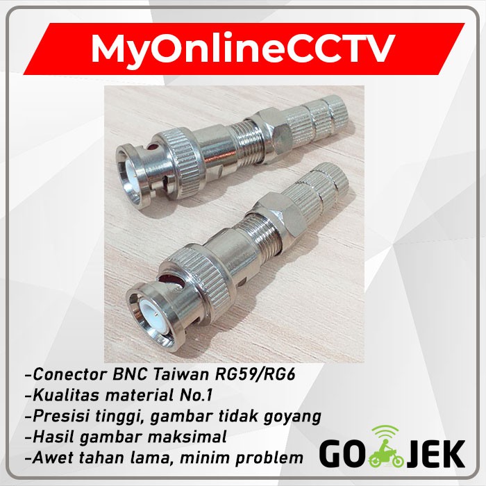 Jual Connector Jack BNC Drat CCTV Konektor RG6 RG59 Male Kualitas No 1 | Shopee Indonesia